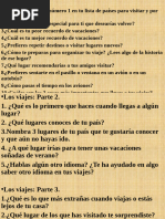 30 Preguntas para Conversar sobre Viajes | PDF | Ciencias sociales