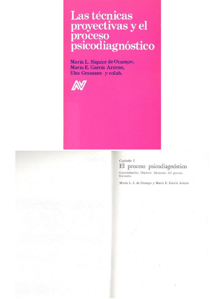 Siquier de Ocampo, M.L Et Al. (2008) - Las Técnicas Proyectivas y Proceso Psicodiagnóstico (Pp ...