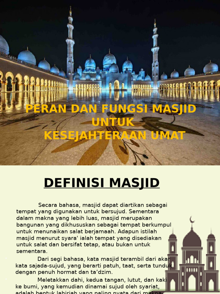 Peran Dan Fungsi Masjid | PDF Peran Dan Fungsi Masjid | PDF
