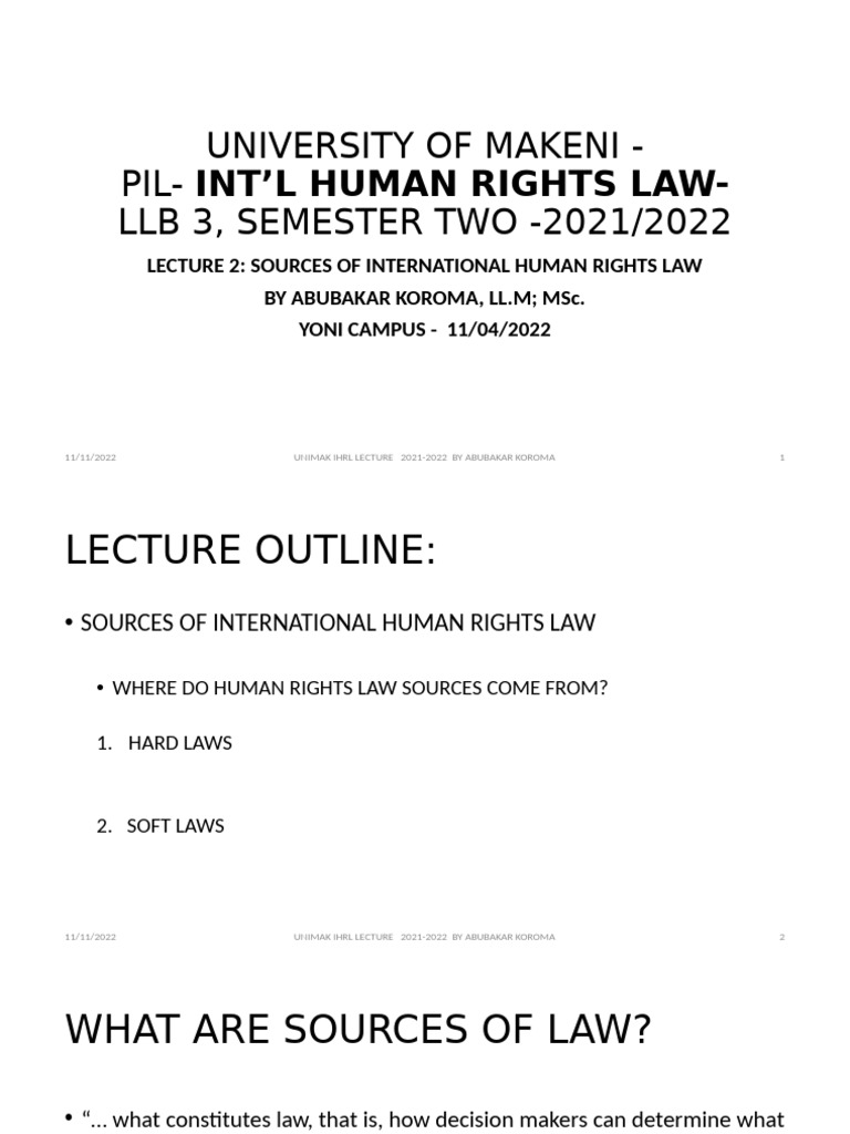 Sources of Human Rights Law | PDF | Treaty | Politics