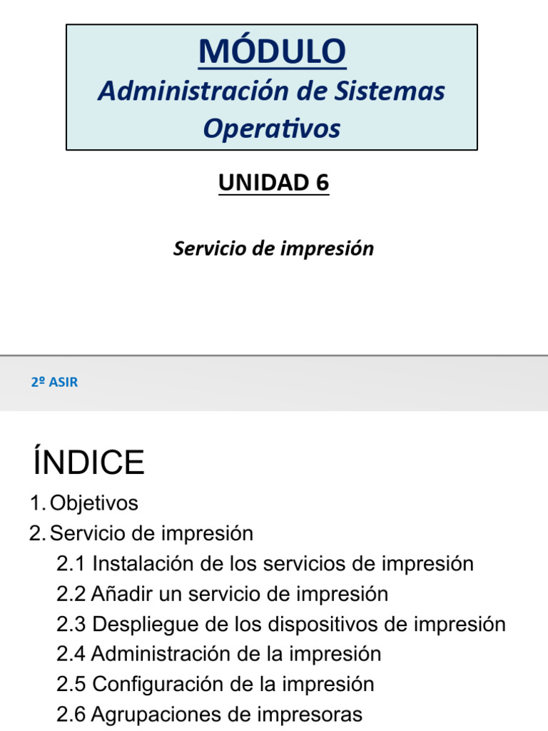 ASO - UD6 Servicios de Impresion | PDF
