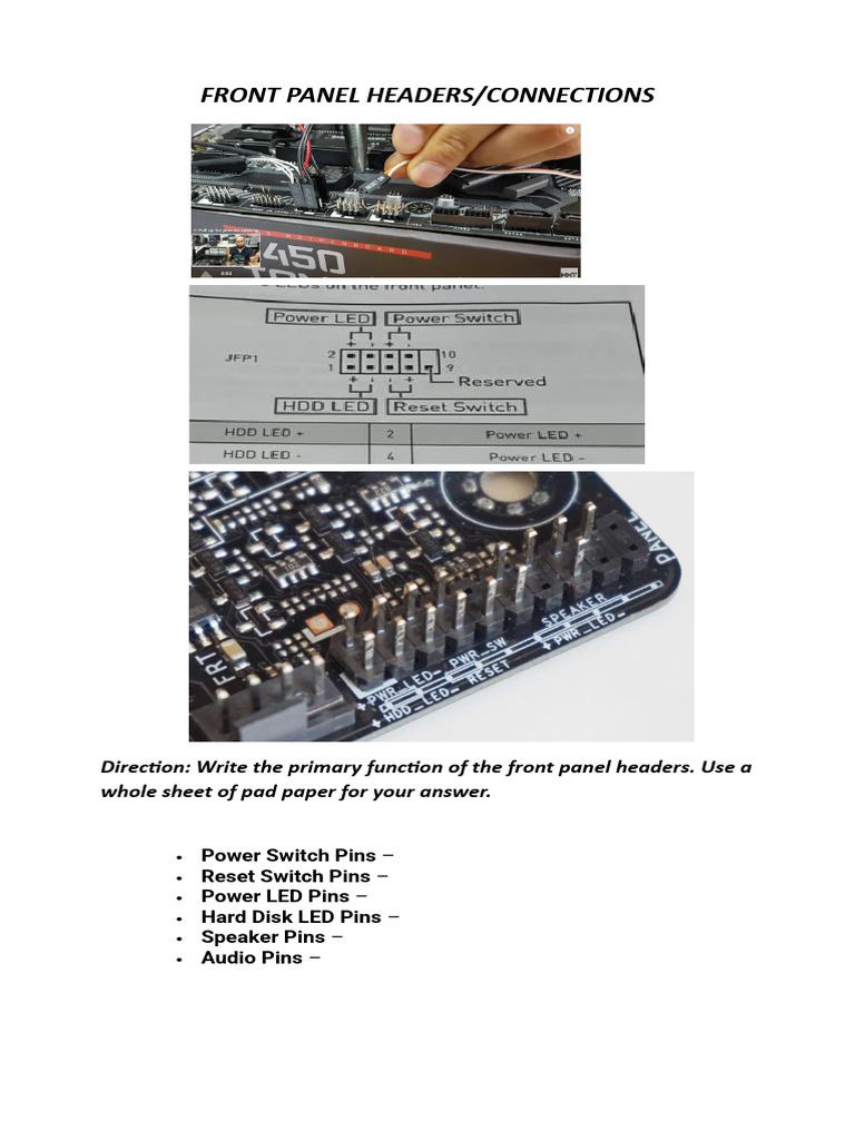 Front Panel Connectors | PDF