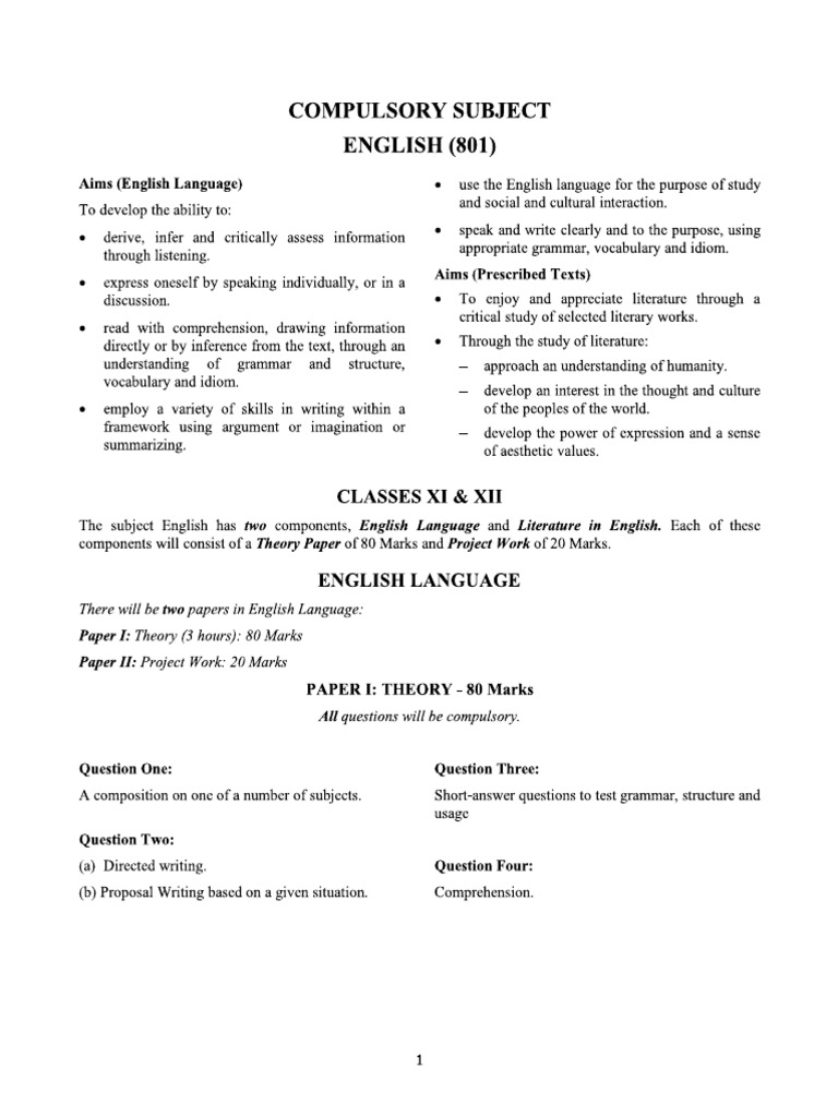 Isc Syallabus 11,12 | PDF