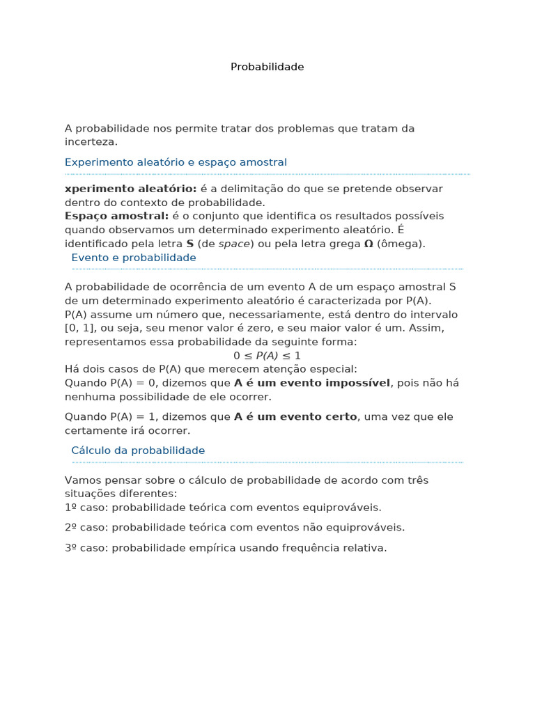 Probabilidade Pdf