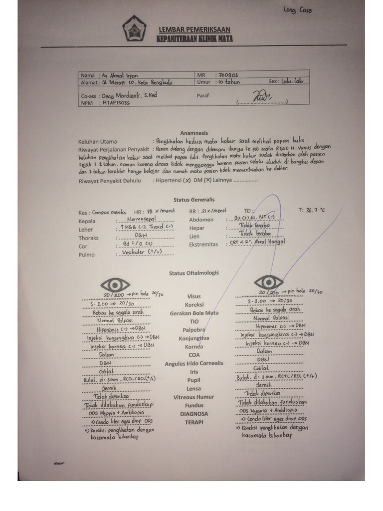 Contoh Status Pasien - 230801 - 081838 | PDF