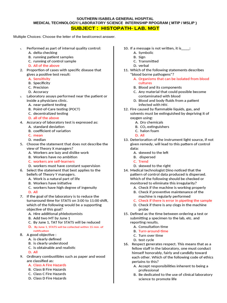 Exam Histopath Mtle | PDF