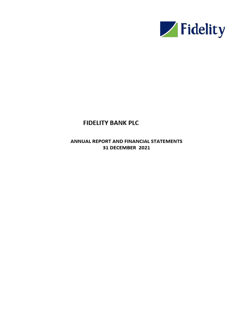 Fidelity Bank PLC Audited Financial Statement For 202 | PDF