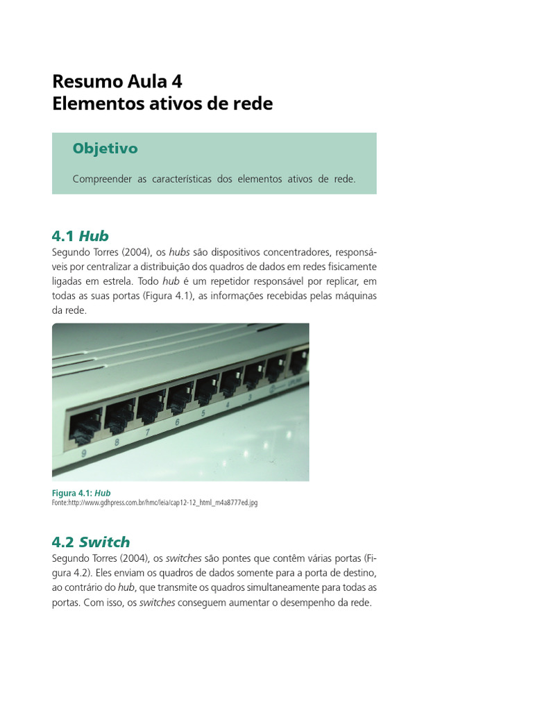 Elementos Ativos de Rede | PDF