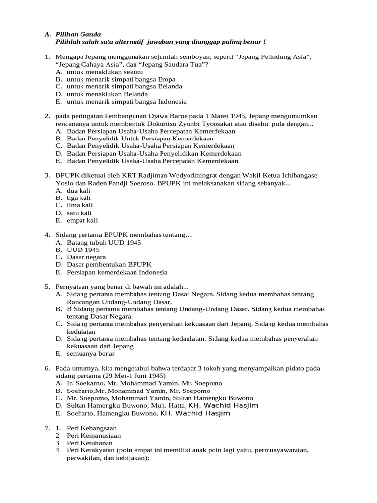 Soal PPKN Kls X Ganjil 2023-2024 | PDF