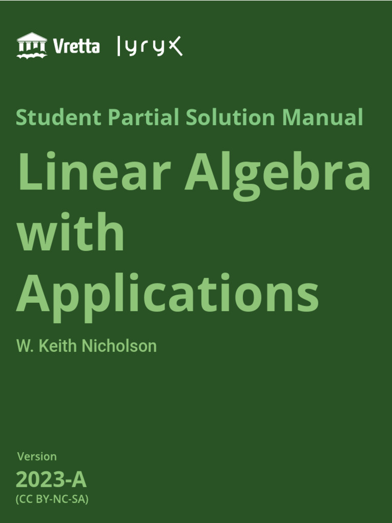 Nicholson 2023A PartialStudentSolutionManual | PDF