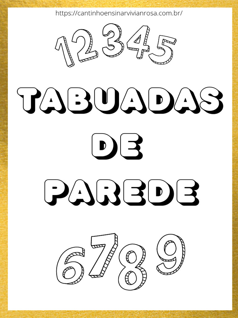 Tabuadas de Parede Multiplicacao para Imprimir Gratis Cantinho Ensinar ...