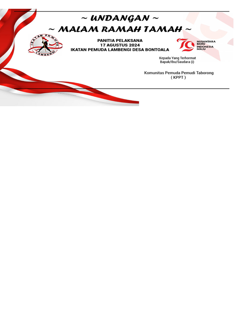 Undangan Malam Puncak | PDF