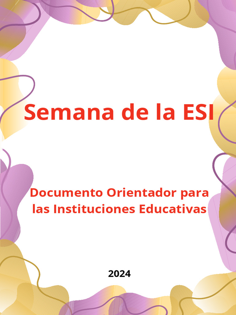 Documento Semana de La ESI 2024 | PDF | Acoso cibernético | Relaciones personales, crianza y ...