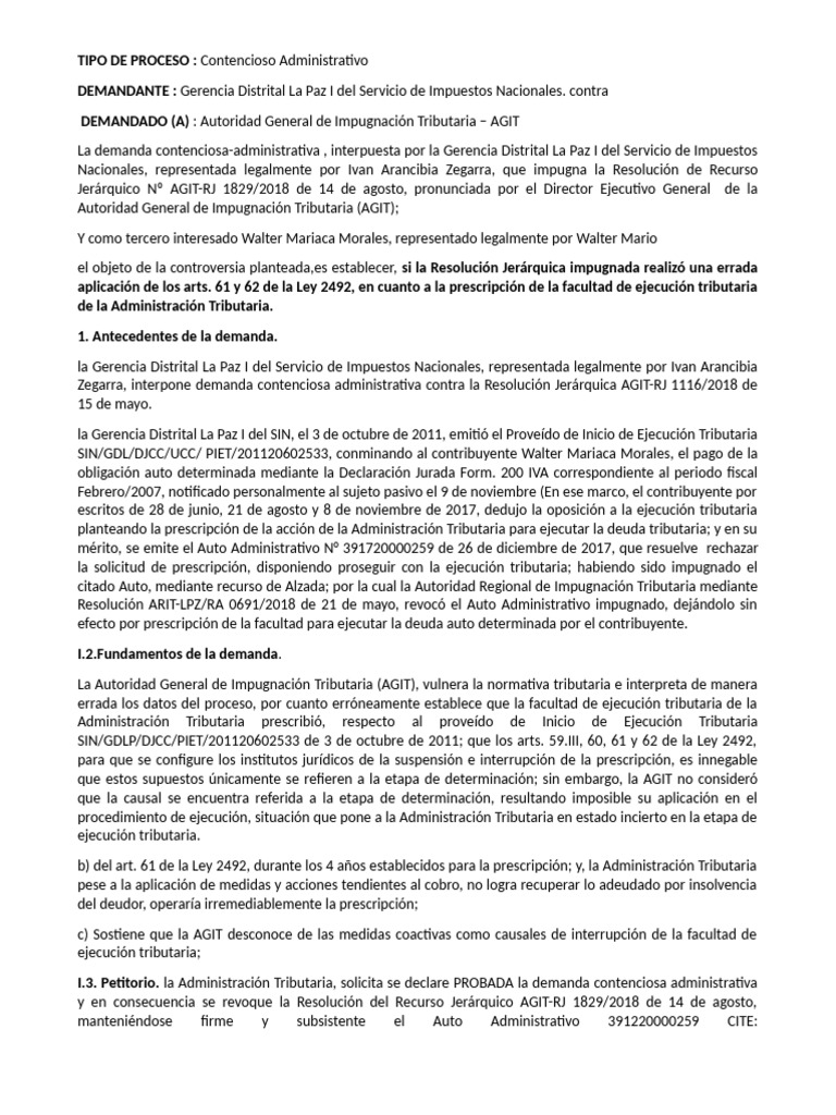 Tipo de Proceso | PDF | Estatuto de limitaciones | Gobierno