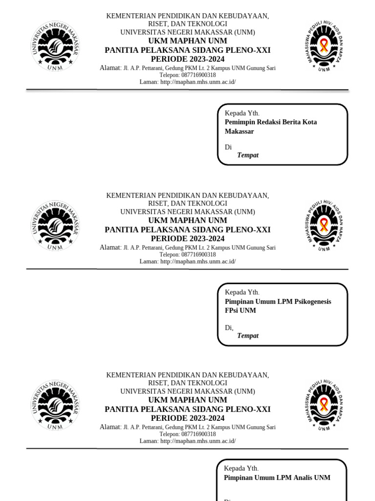 Amplop Format L210 | PDF