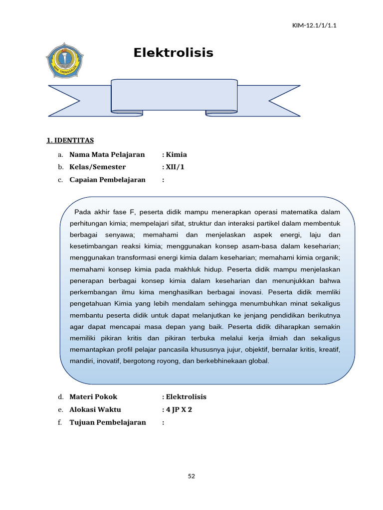 Elektrolisis Sem 5-1 | PDF