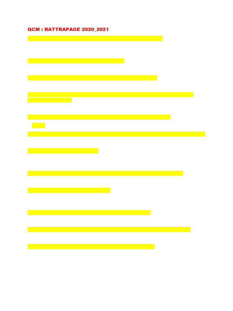 QCM Droit 2019 2020 2021 | PDF