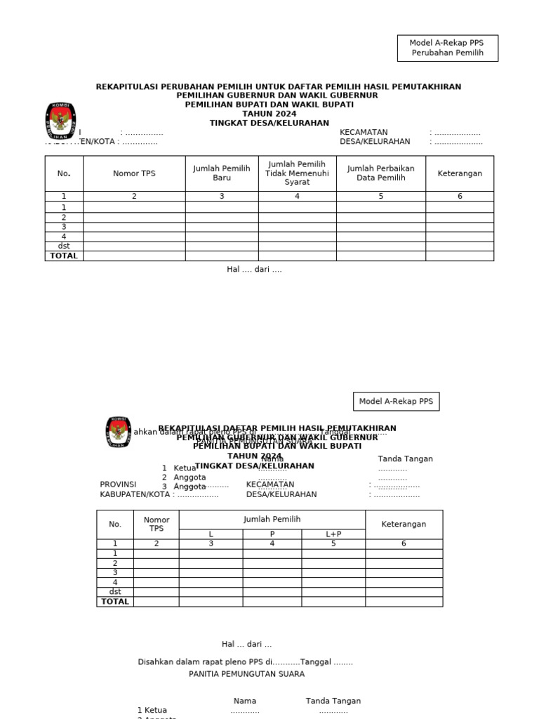 Lampiran Ba-Form Rekap | PDF