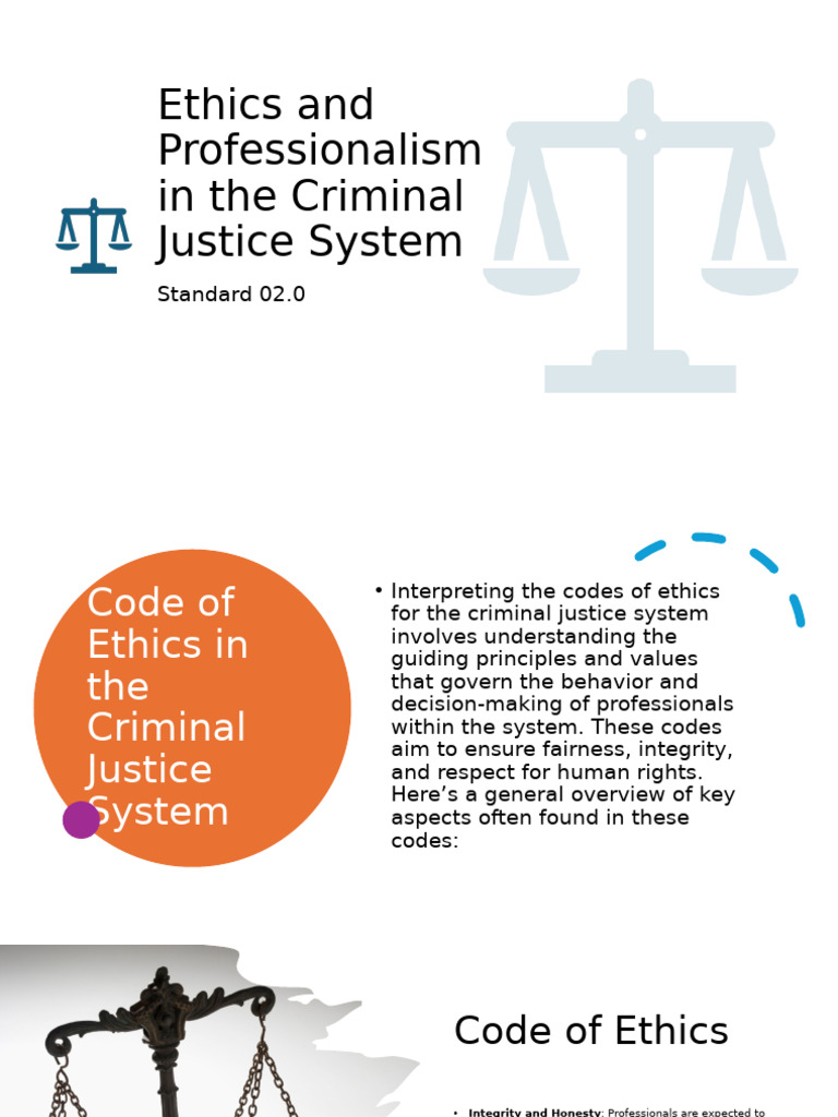 Criminal Justice - Ethics and Professionalism | PDF