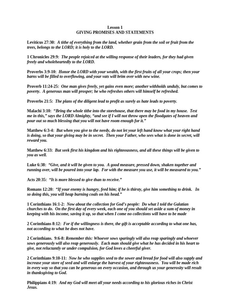 Biblical Giving 01 | PDF