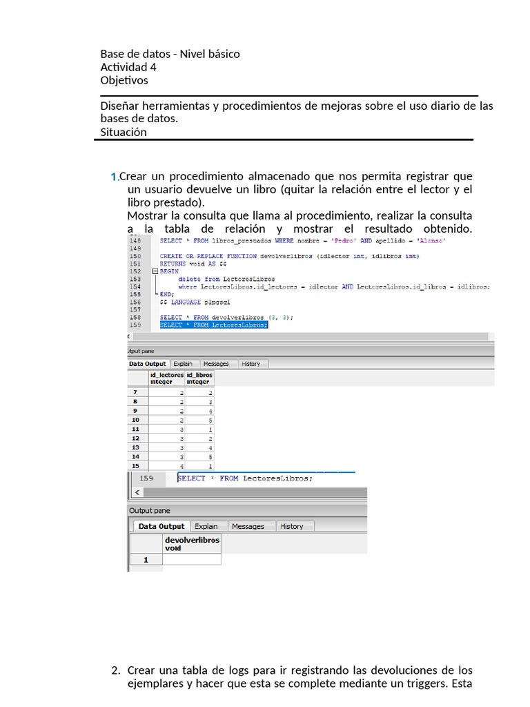 Actividad 4 - Base de datos | PDF