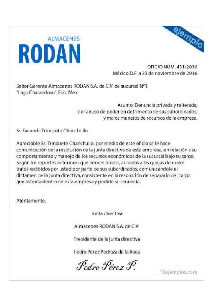 Ejemplo Oficio 2 | PDF