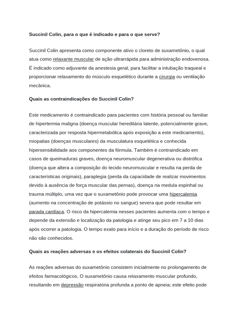 Succinil Colin | PDF