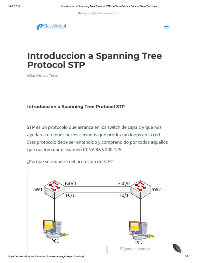Introduccion A Spanning Tree Protocol STP - eClassVirtual | PDF