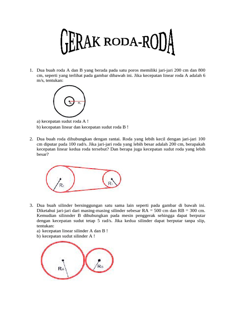 soal gerak roda-roda N | PDF