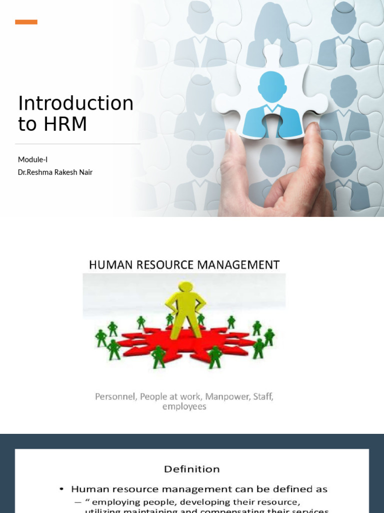 Introduction To HRM | PDF