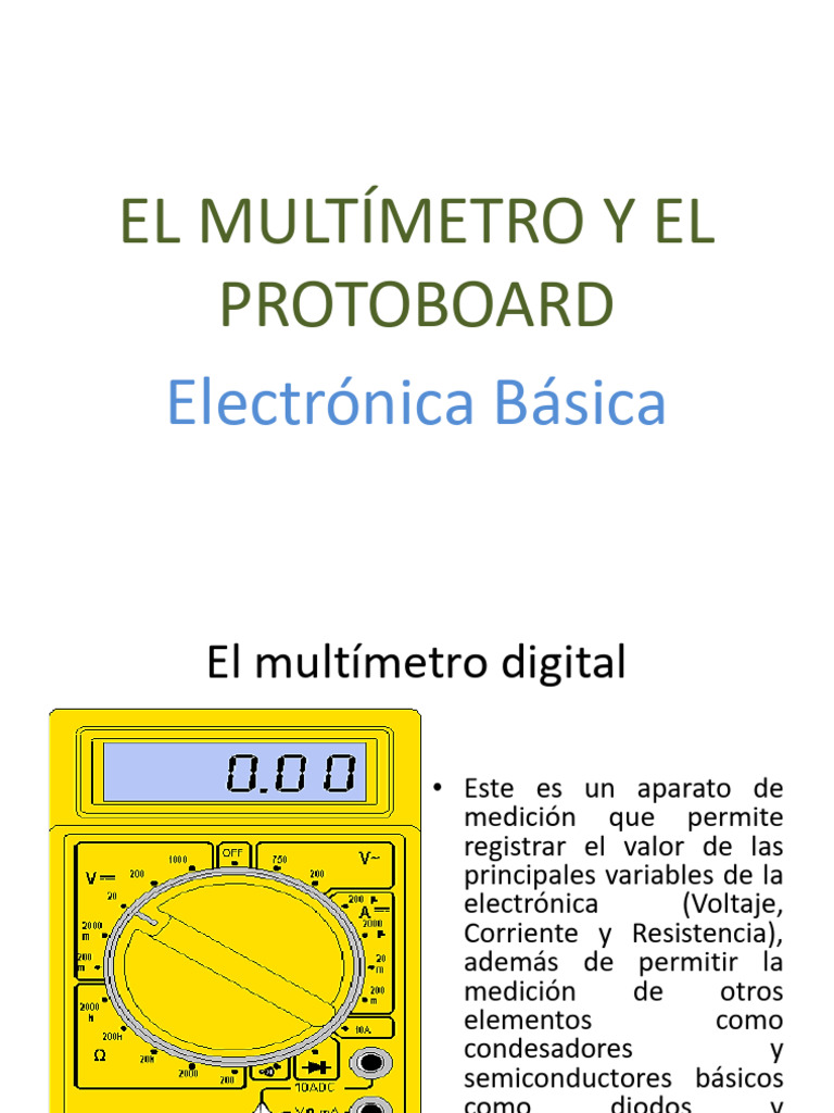 El Multimetro y El Protoboard | PDF