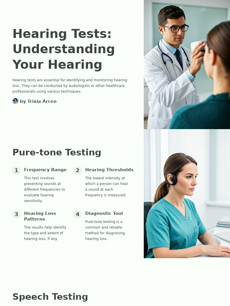 Hearing Tests Understanding Your Hearing | PDF