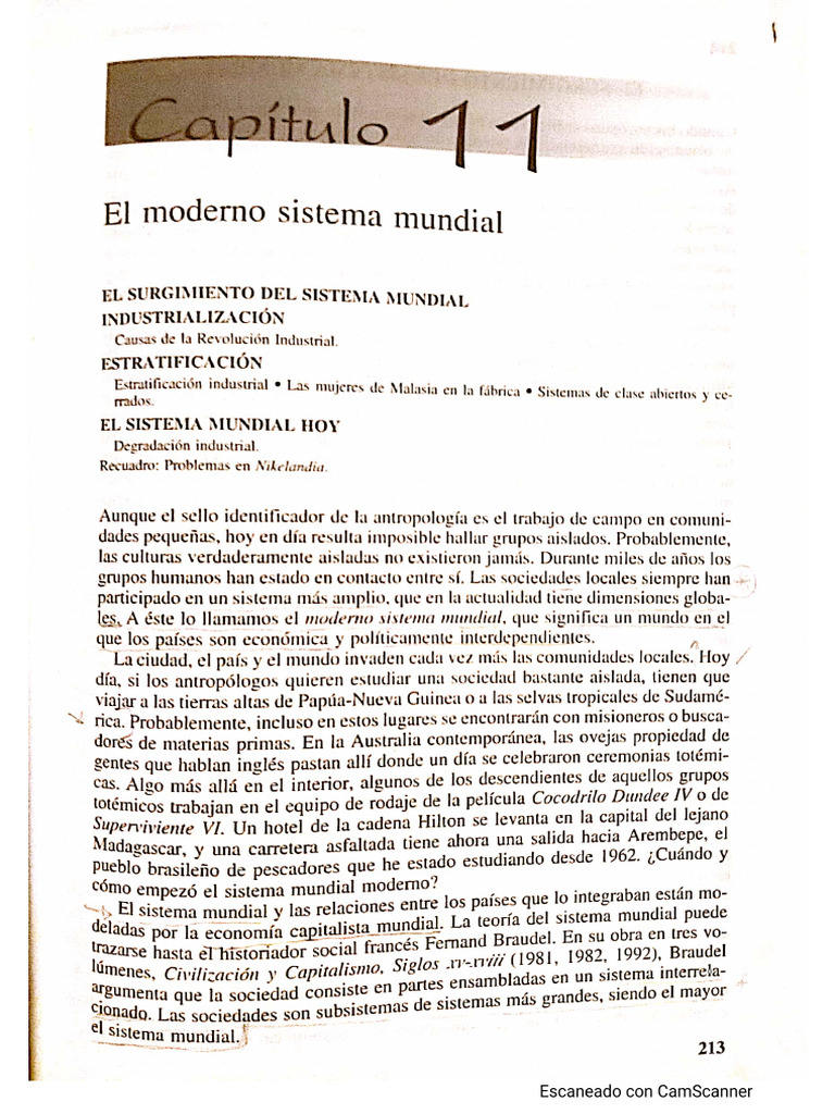 Unidad 3 - Globalización - KOTTAK - CAP 11 El Moderno Sistema Mundial | PDF