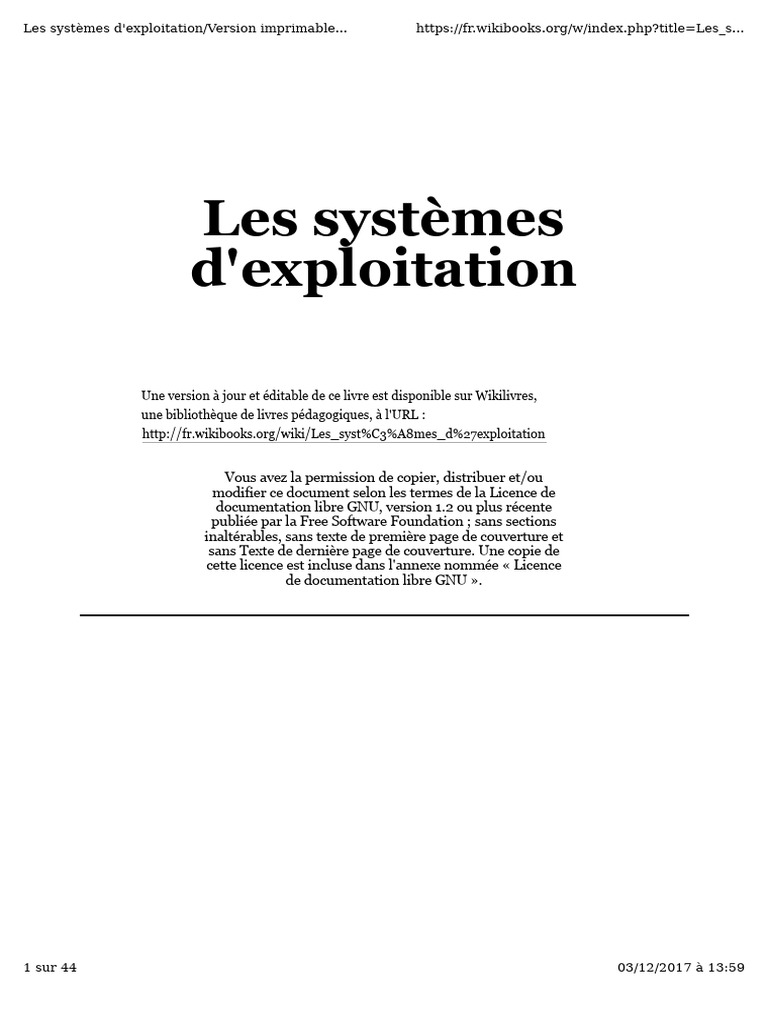 Les Systèmes D'exploitation-Fr | PDF
