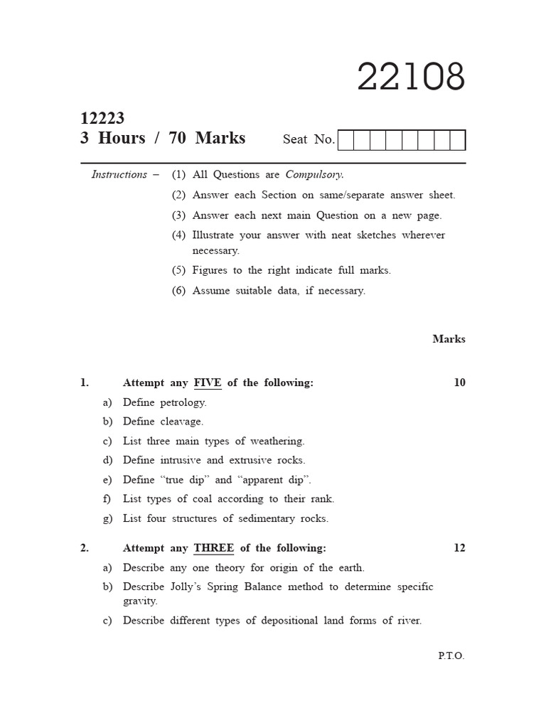 Question Paper Winter 2022 | PDF