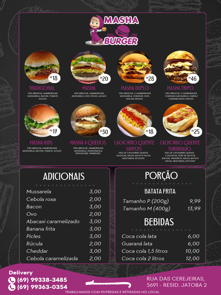 CARDÁPIO MASHA BURGER - Compressed | PDF
