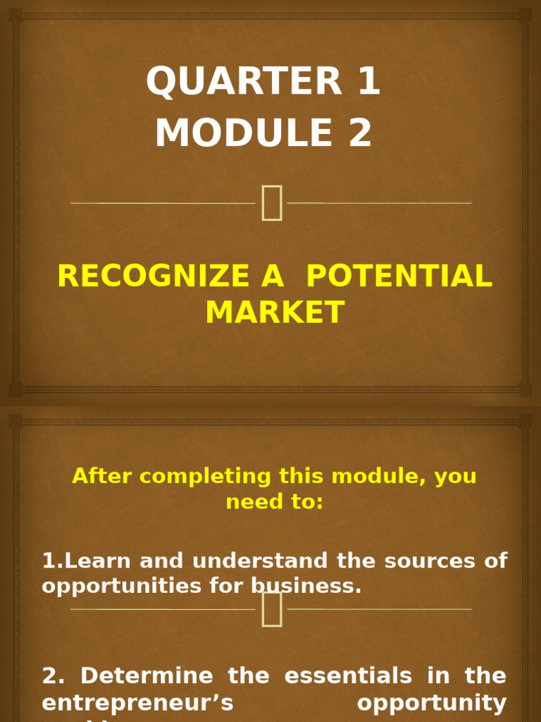 Entrep Module 2 | PDF