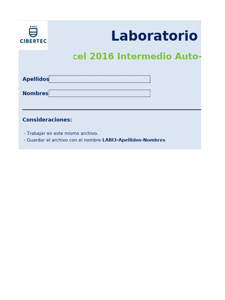 Intermedio Autoinstructivo - LAB DEL MÓDULO UNIDAD 3 | PDF