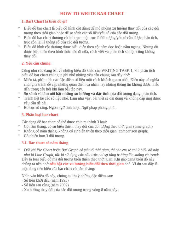 How To Write Bar Chart | PDF
