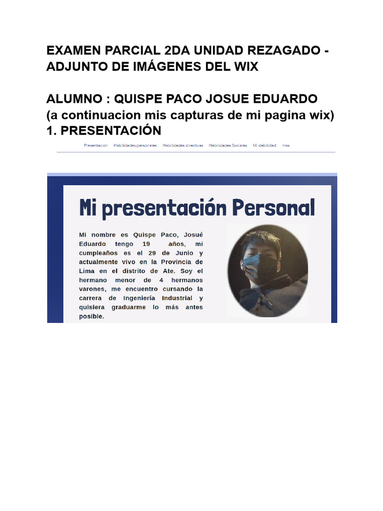 Examen Rezagado Unidad 2 | PDF