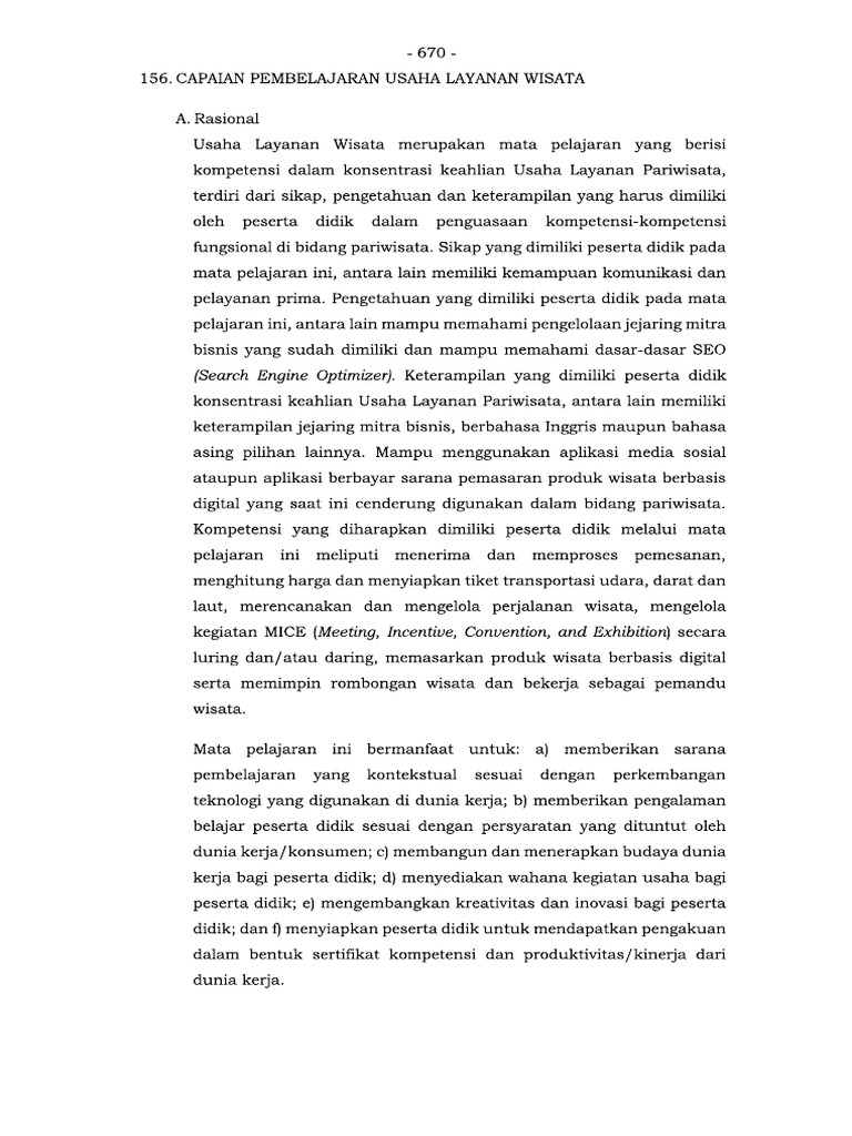 Usaha Layanan Wisata | PDF