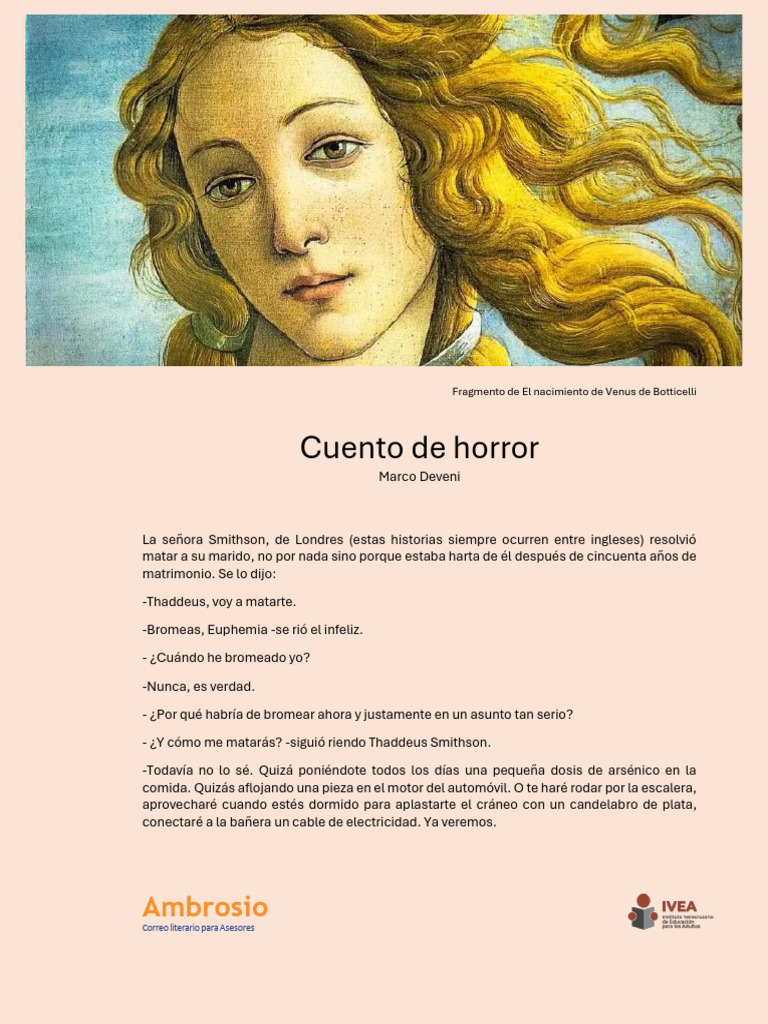 Cuento de Horror de Marco Deveni | PDF