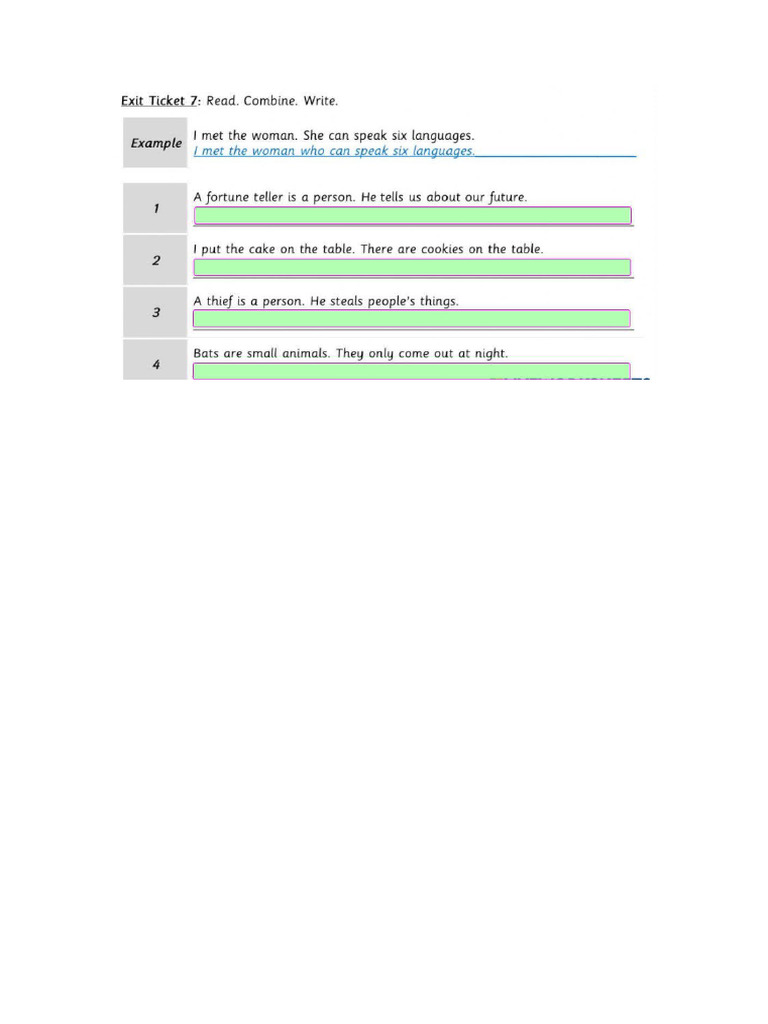 Exit Ticket | PDF