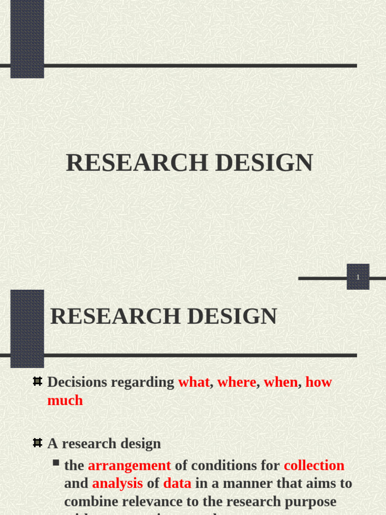 Researchdesign Part I | PDF