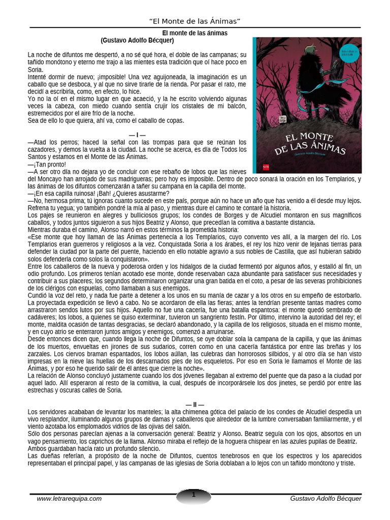 El Monte de Las Ánimas | PDF