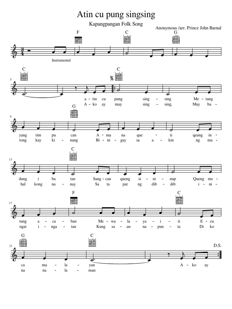 Atin Cu Pung Singsing | PDF