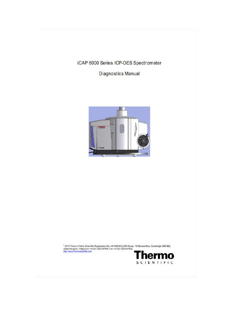 iCAP 6000 Series ICP-OES SpectrometerDiagnostics Manual | PDF