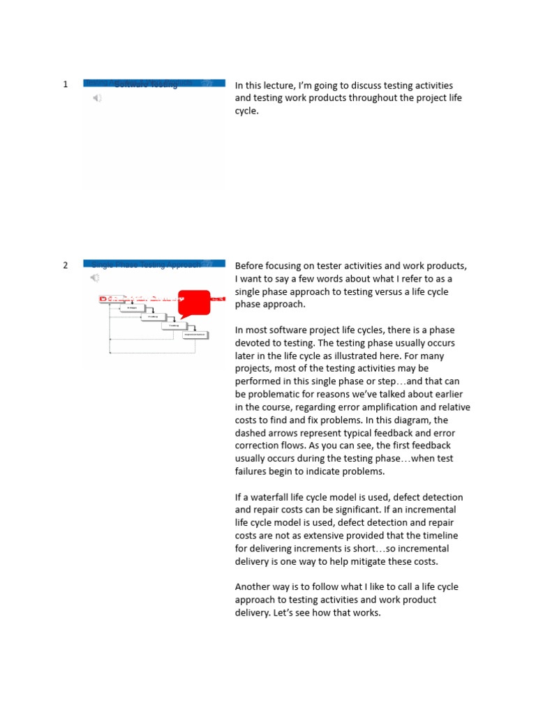 13D Testing Activities and Work Products | PDF