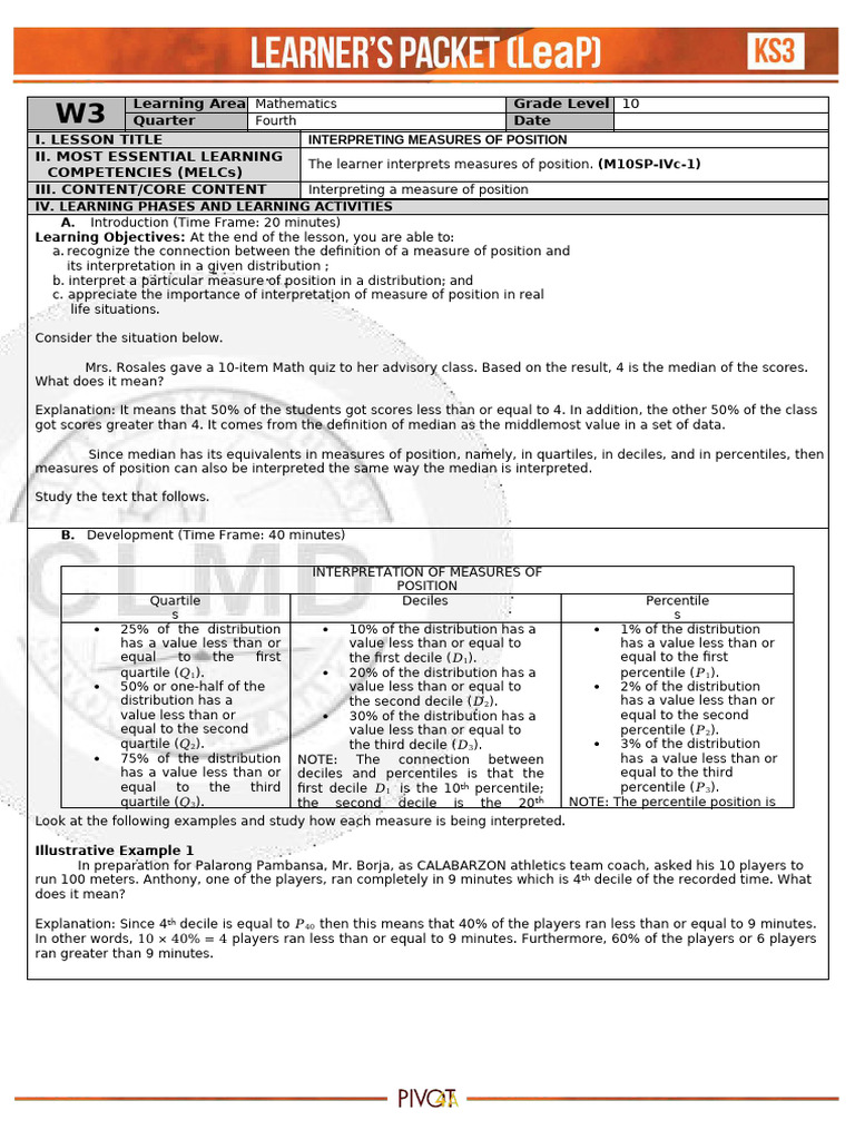 Q4 Math 10 Week 3 | PDF