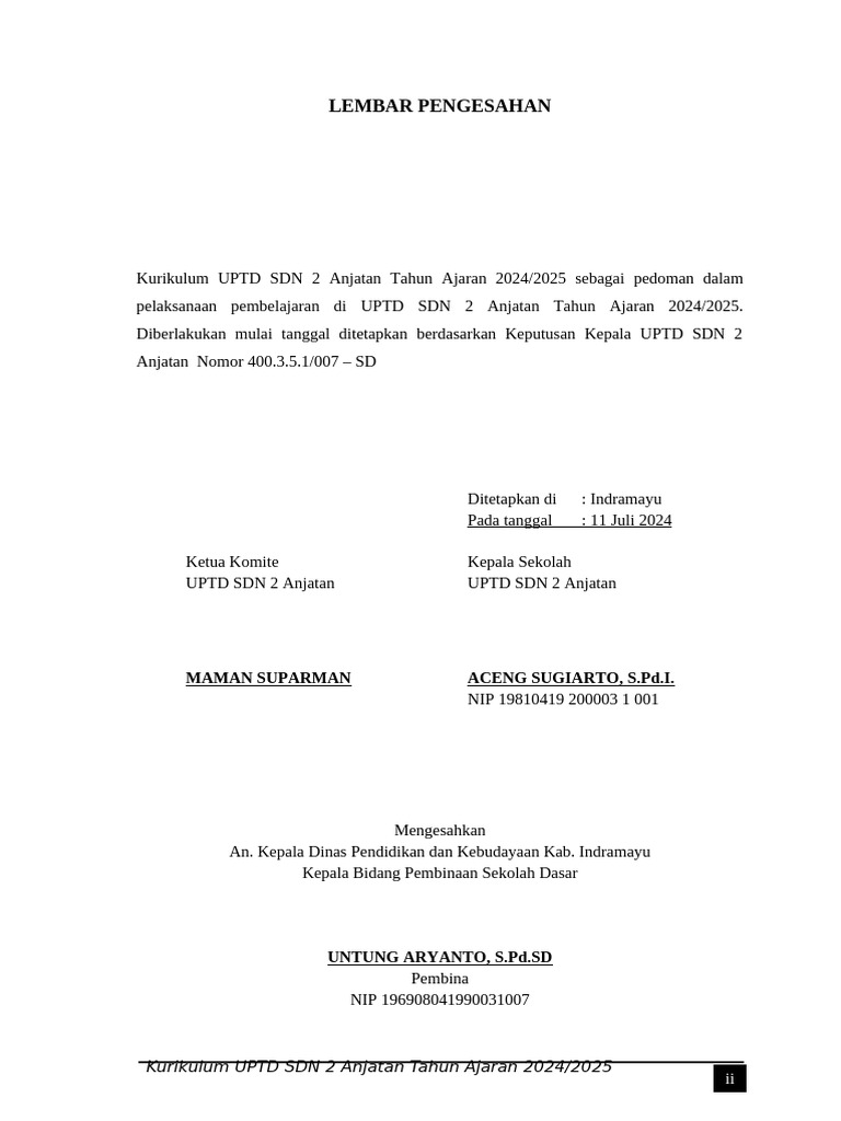 2 Lembar Pengesahan | PDF